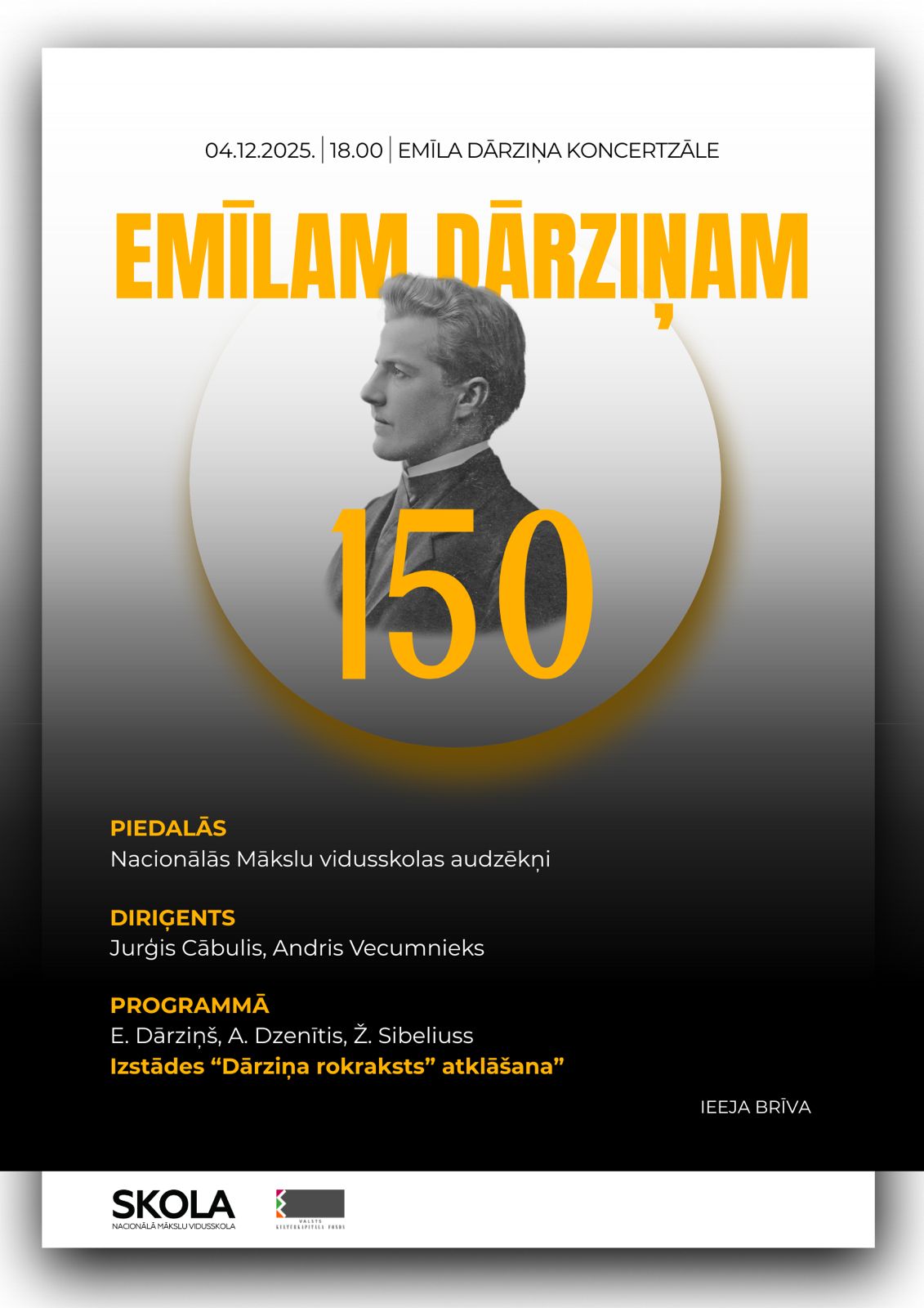 Koncerts “Emīlam Dārziņam 150” – Rīgas Doma kora skola